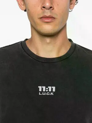 11 11 L.U.C.K. Logo-print T-shirt