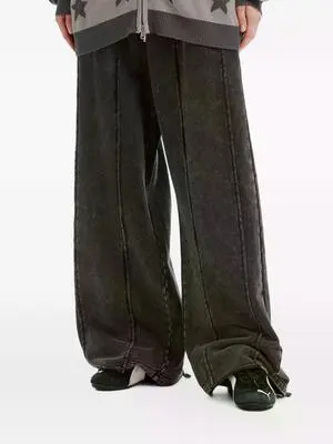 MINI CREAM Panelled Wide-leg Track Pants - Black