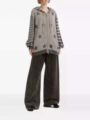 MINI CREAM Panelled Wide-leg Track Pants - Black