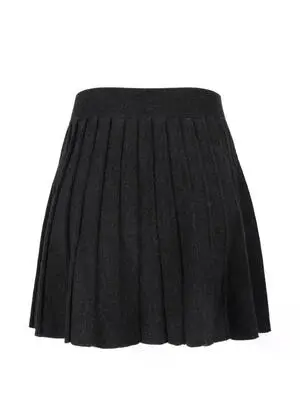 MC2 SAINT BARTH Pleated Knitted Mini Skirt - Grey
