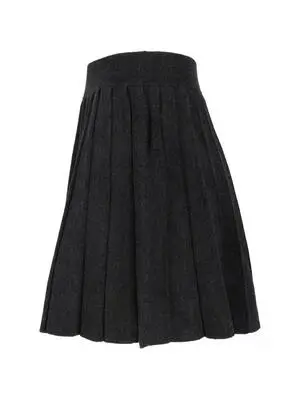 MC2 SAINT BARTH Pleated Knitted Mini Skirt