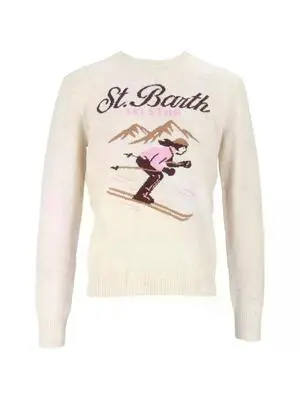 MC2 SAINT BARTH Intarsia-knit Crew-neck Sweater
