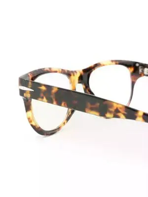DB EYEWEAR BY DAVID BECKHAM Tortoiseshell-effect Rectangle-frame Glasses - Brown