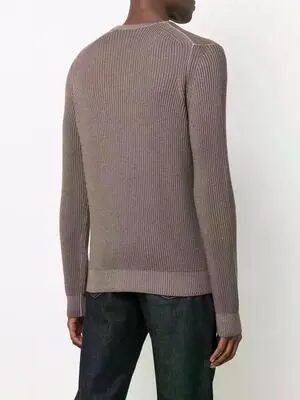 Fedeli Plain Fine-knit Jumper