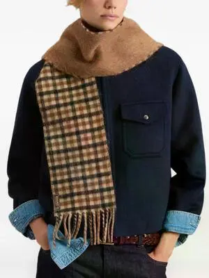 Woolrich Check-pattern Fringed Scarf