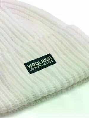 Woolrich Ribbed-knit Logo-patch Beanie Hat