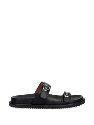 BLAUER. Bloom03 Buckle-fastening Leather Sandals - Black