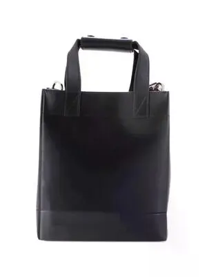 Dior X Shawn Stussy D- Leather With Applique Small Tote Bag - Black