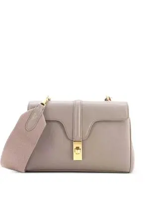 Celine Soft 16 Bag Grainy Calfskin Teen Shoulder Bag - Grey