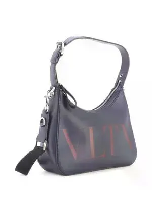 Valentino Garavani Vltn Printed Leather Small Hobo Bag