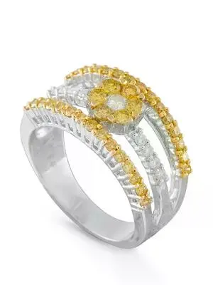 LB EXCLUSIVE Fancy Diamond Flower Crossover Ring