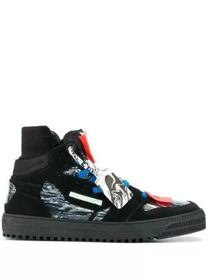 Off-white Patchwork Sneakers For Men