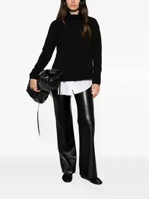 VELA SHOP Roll-neck Raglan-sleeve Sweater - Black