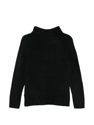 VELA SHOP Roll-neck Raglan-sleeve Sweater - Black