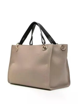 TWINSET Grained-effect Logo-plaque Tote Bag