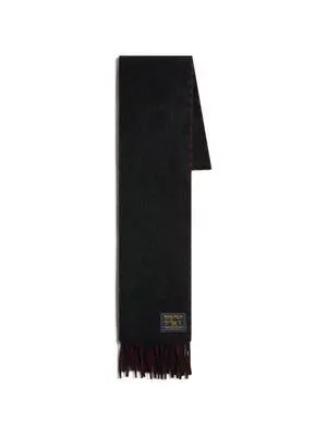 Woolrich Check-pattern Fringed Scarf - Black