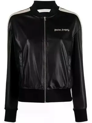 Palm Angels Faux-leather Bomber Jacket