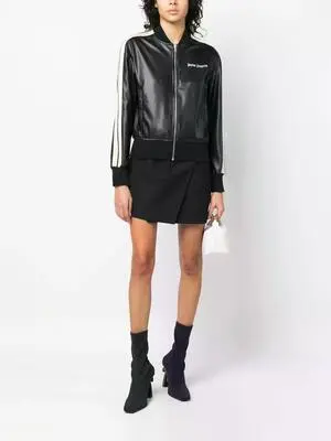 Palm Angels Faux-leather Bomber Jacket