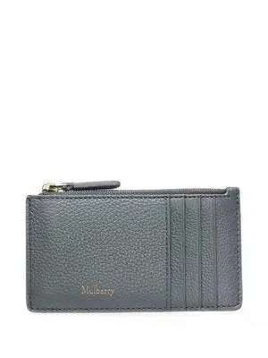 Mulberry Long Continental Grained Leather Card Holder - Grey