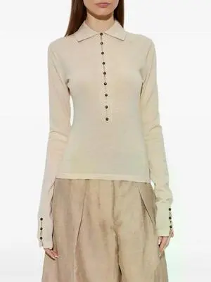 Jacquemus The Merino Long-sleeve Polo Shirt