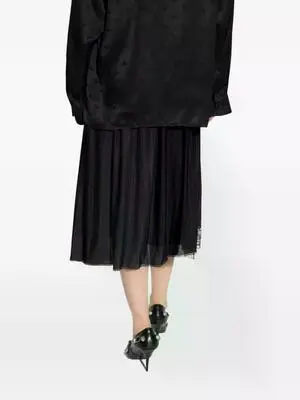 Balenciaga Lace-trim Midi Skirt