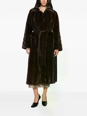 VALENTINI 1972 Faux-fur Belted Coat