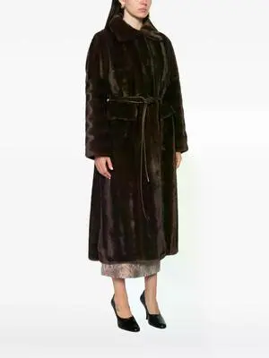 VALENTINI 1972 Faux-fur Belted Coat