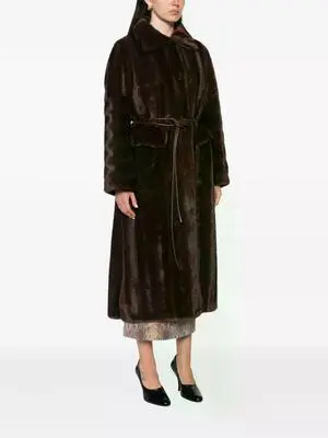 VALENTINI 1972 Faux-fur Belted Coat