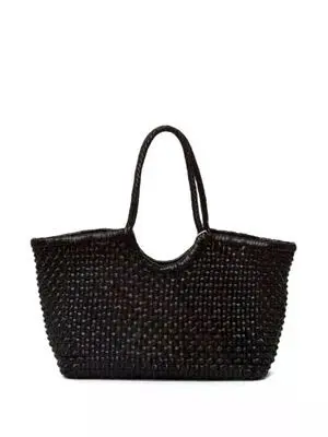 Dragon Diffusion Nantucket Cactus Woven Leather Tote Bag - Brown