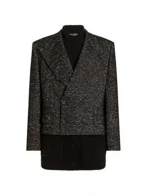 Dolce & Gabbana Sicilia Double-breasted Jacket In Textured Wool