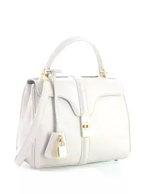 Celine 16 Top Handle Bag Smooth Calfskin Small Satchel - Grey
