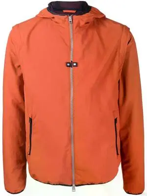 Herno Two-pocket Zip-up Hooded Jacket - Red