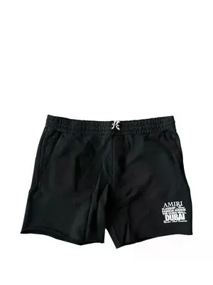 Amiri Dubai Logo-print Shorts - Black