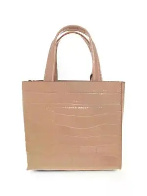 Furla Divide Croc-effect Leather Mini Bag - Neutrals