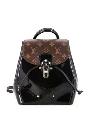 LOUIS VUITTON Hot Springs Vernis With Monogram Canvas Backpack - Black