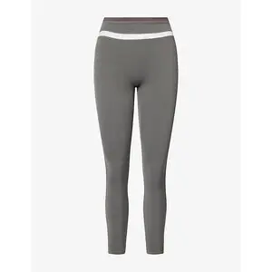 TALA Contrast-stripe High-waisted Leggings - Dark Olive