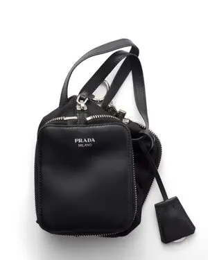 Prada Re-nylon And Leather Foldable Mini Duffel Bag