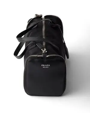 Prada Re-nylon And Leather Foldable Mini Duffel Bag