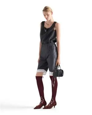 Prada Re-nylon And Leather Foldable Mini Duffel Bag