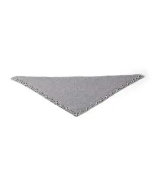 Prada Embroidered Cashmere Triangle Scarf