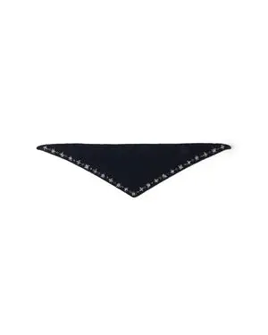 Prada Embroidered Cashmere Triangle Scarf