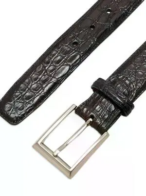 Magnanni Cocoarcade Crocodile-effect Leather Belt - Brown