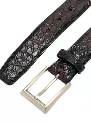 Magnanni Cocoarcade Crocodile-embossed Leather Belt