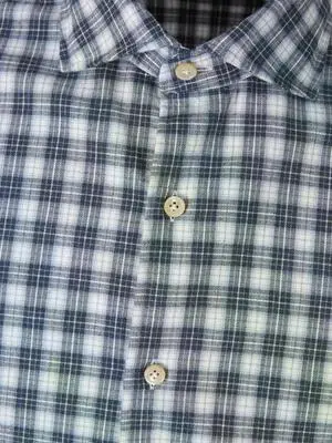 LUIGI BORRELLI Check-print Long-sleeved Shirt