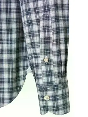 LUIGI BORRELLI Check-print Long-sleeved Shirt