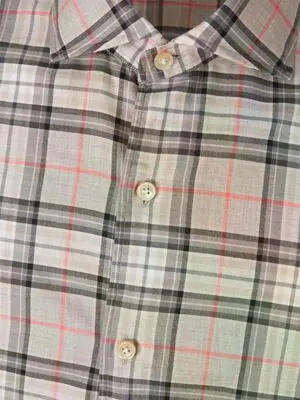 LUIGI BORRELLI Check-print Long-sleeve Shirt