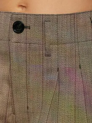 AMI Paris Brown Striped Wool Two-pleats Trousers