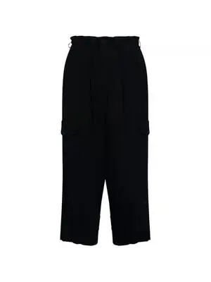 Yohji Yamamoto Button-detail Cargo Trousers - Black