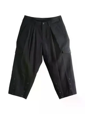 Yohji Yamamoto Button-detail Cargo Trousers - Black