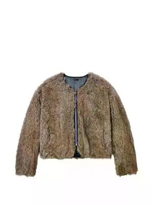 PURPLE BRAND Reversible Faux-fur Denim Jacket - Blue